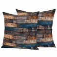 Country Vintage Wood Board Waterproof Throw Pillow Covers Set of 2 ...
