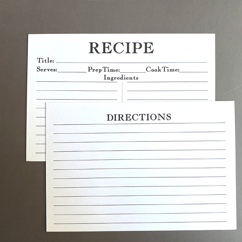 50pcs Convenient Recipe Cards Compact Recipe Papers Daily Use Recipe ...