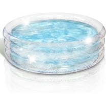 Packed Party Luxe Blue Ombre 59” Round Soft-Sided Inflatable Swimming ...