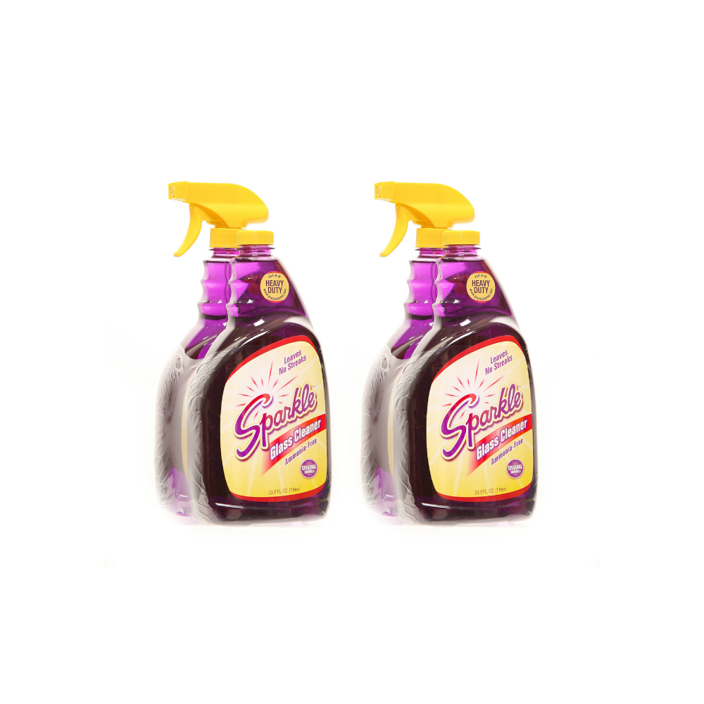 Sparkle Glass Cleaner Spray Bottle 2-Pack, Ammonia-Free Original ...