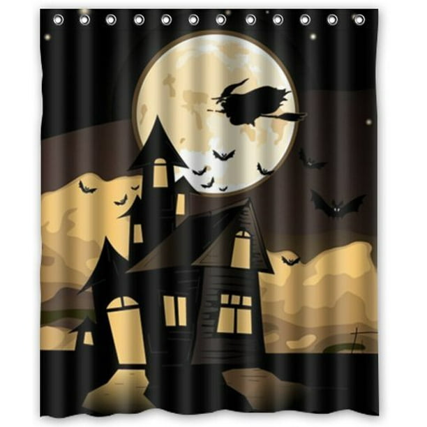 Mohome Happy Halloween Shower Curtain Waterproof Polyester Fabric
