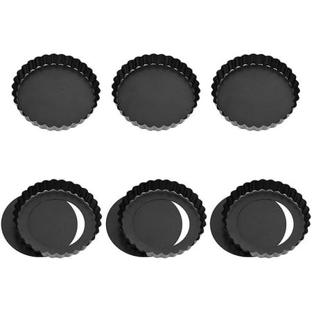 Set Of 6 Non-stick Pastry Molds Round Pie Mold Quiche Mold With ...