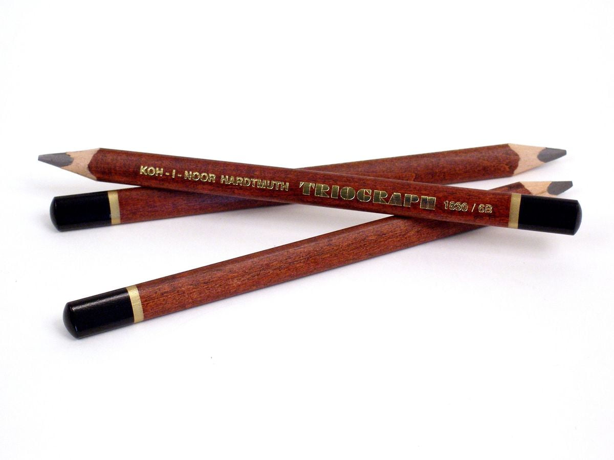 Triograph Three-Sided Pencil 6B (pack of 12) - Walmart.com