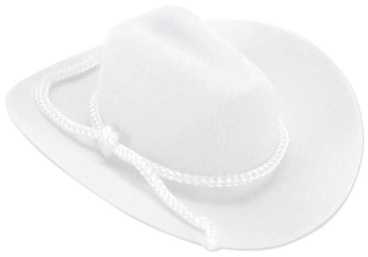 Cowboy Hat W/Rope Trim 1-1/4 Inch-White - Walmart.com