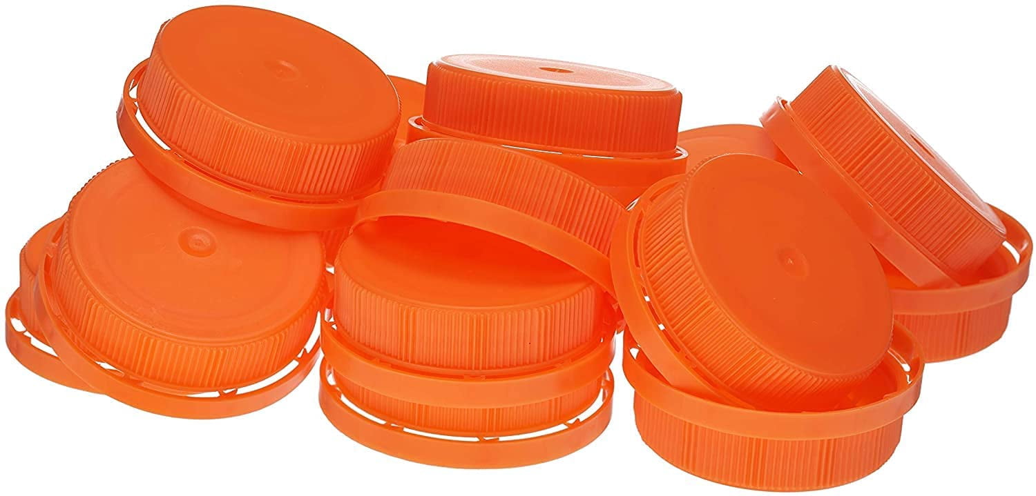 Buy 50 Pack] Orange Tamper Evident 38MM Ratchet Caps and Lids for ...