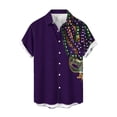 Ceisia Men's Regular Loose Short-Sleeve Mardi Gras Themed Shirt ...