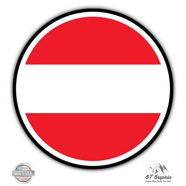 Austria Flag - 5" Vinyl Sticker - For Car Laptop I-Pad - Waterproof ...