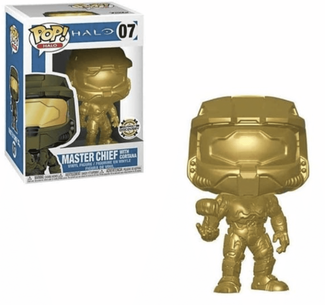 Funko POP! Gold Master Chief With Cortana Halo Outpost Discovery Con ...