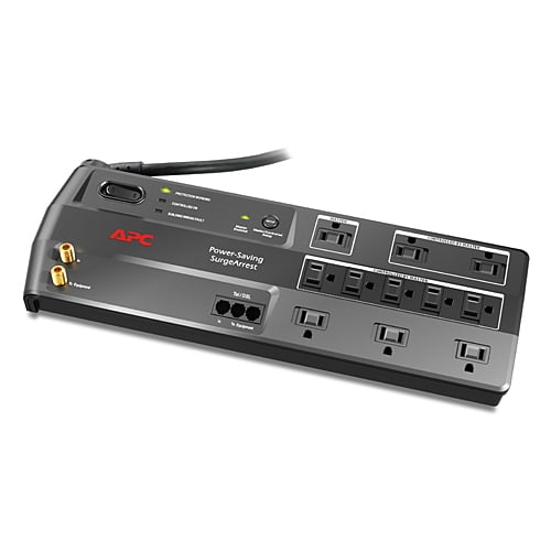APC 11-Outlet Surge Protector 3400 Joules with Master Controlled Power ...