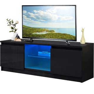 Modern Black TV Stand - Fits up to 68-inch TV - Walmart.com