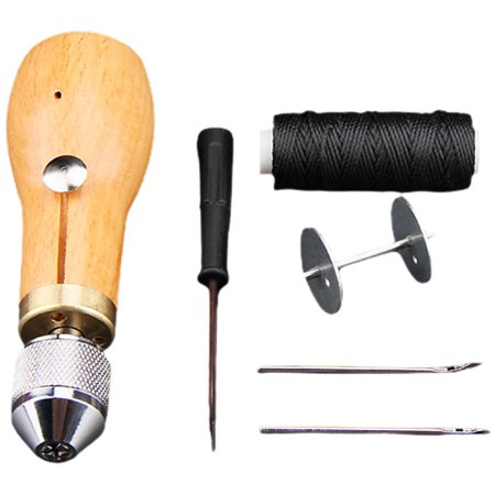 Sewing Awl Kit Handheld - Professional DIY Leather Awl Set Repair ...