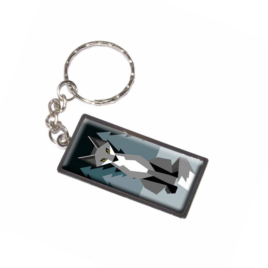 Geometric Winter Fox Keychain Key Chain Ring - Walmart.com