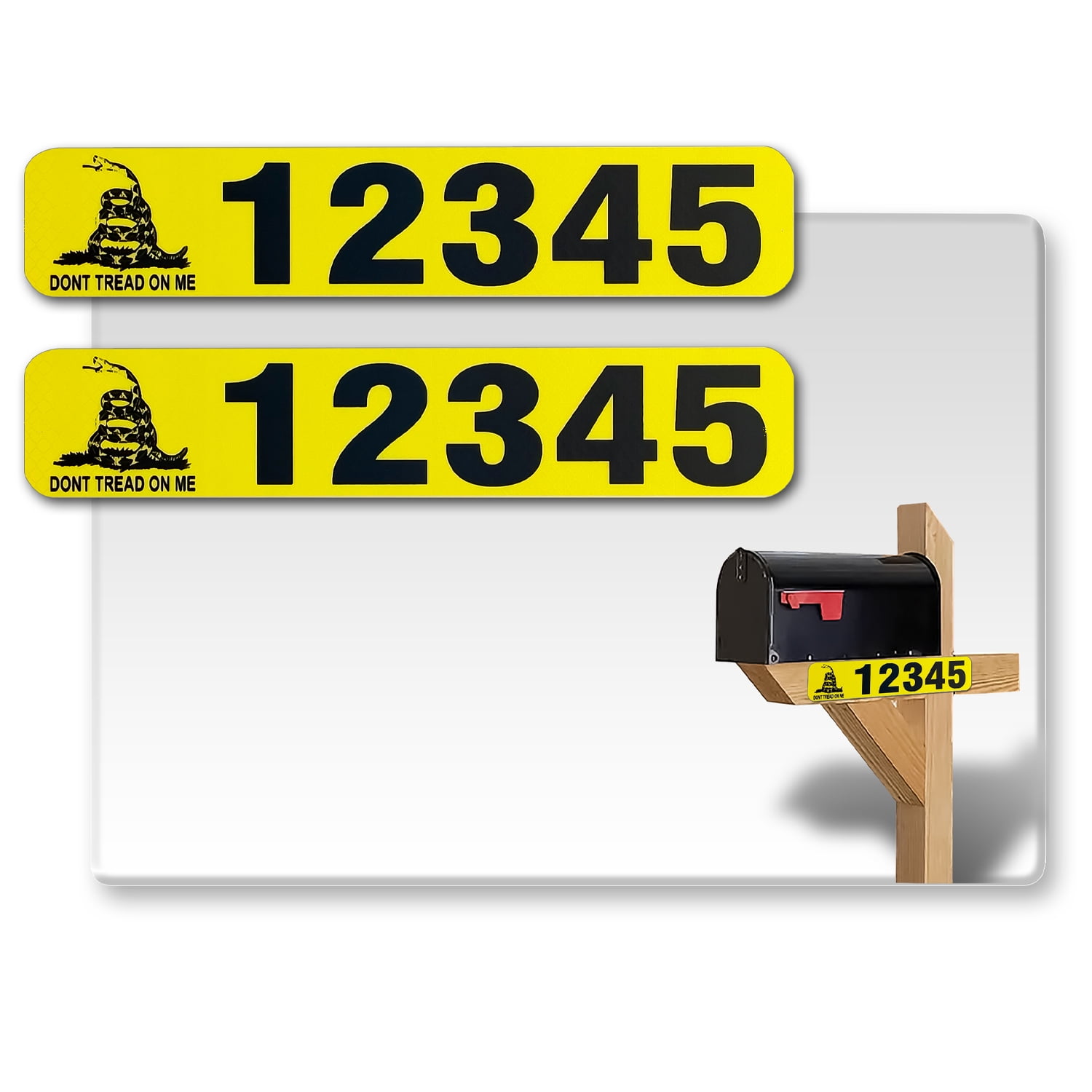 2 Pack Customized Horizontal 911 Mailbox Address Numbers Stickers ...