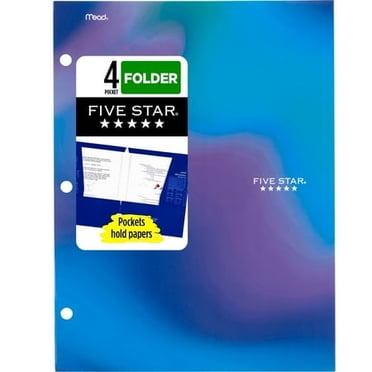 Five Star 4-Pocket Paper Folder, Cobalt Blue (33459) - Walmart.com