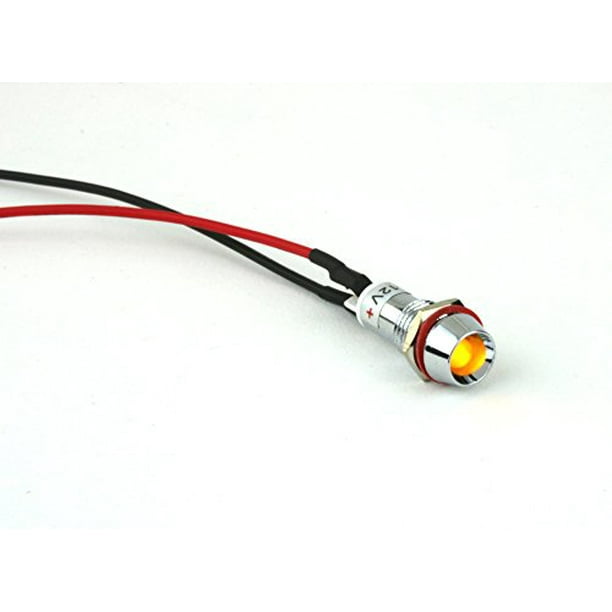 PilotLights 12 Volt DC Pilot Light, 10mm Panel Indicator Light with ...