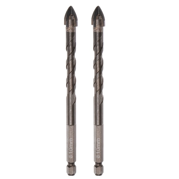 Uxcell 2pack Titanium Masonry Drill Bit, 10mm Concrete Drill Bits ...