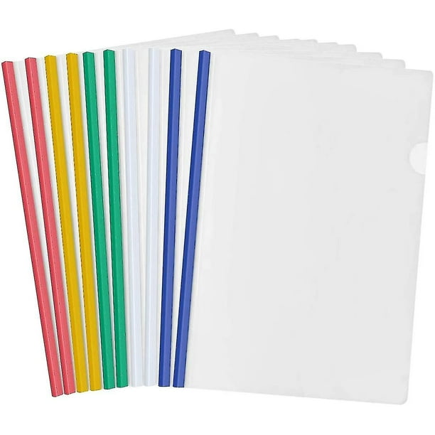 10 Sheets Plastic A4 Sliding File Folder, Clear Report Covers Folder ...