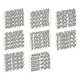 STIFFIE Whipline Solid Metallic Silver/Carbon 3" Alpha-Numeric ...