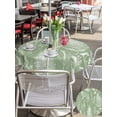 Abstract Leaves Round Outdoor Tablecloth with Umbrella Hole Sage Green ...