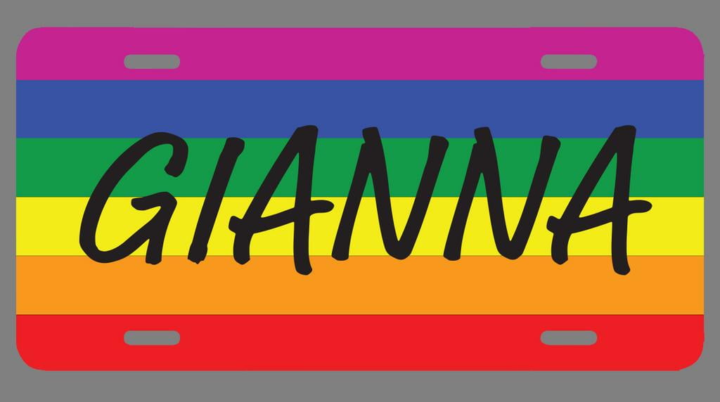 Gianna Name Pride Flag Style License Plate Tag Vanity Novelty Metal ...