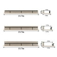 CRUGLA 3 Pack 16 Inch Beige Floating Wall Shelves with Black Metal ...