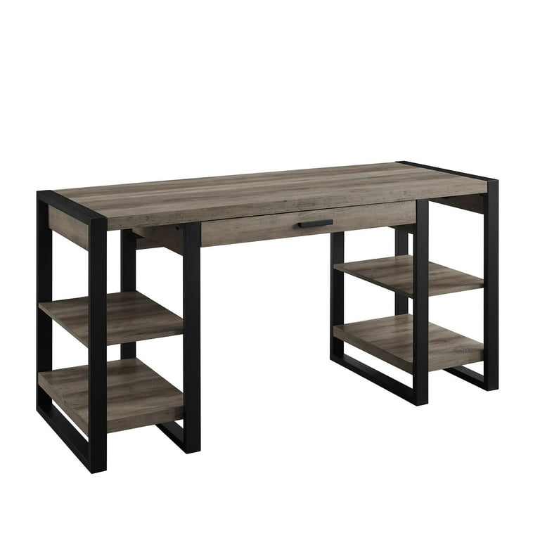 Walker Edison 60 Wood Computer Desk Grey Wash