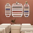 6 Tiers Wall Mounted Nail Polish Storage Rack Set Metal Nail Polish ...