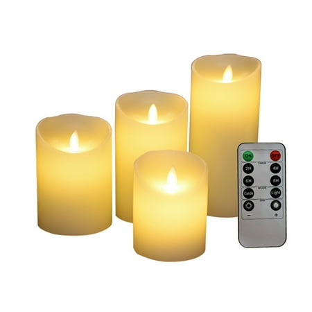 Romantic LED Flameless Candle Light with 10-Key Remote Control for ...