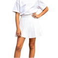 Girls White Pleated Skirt Kids 3T Elastic Waist Pull On A-Line Mini ...