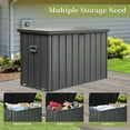150 Gallon Outdoor Storage Box with Lockable Lid & Rolling Castors ...