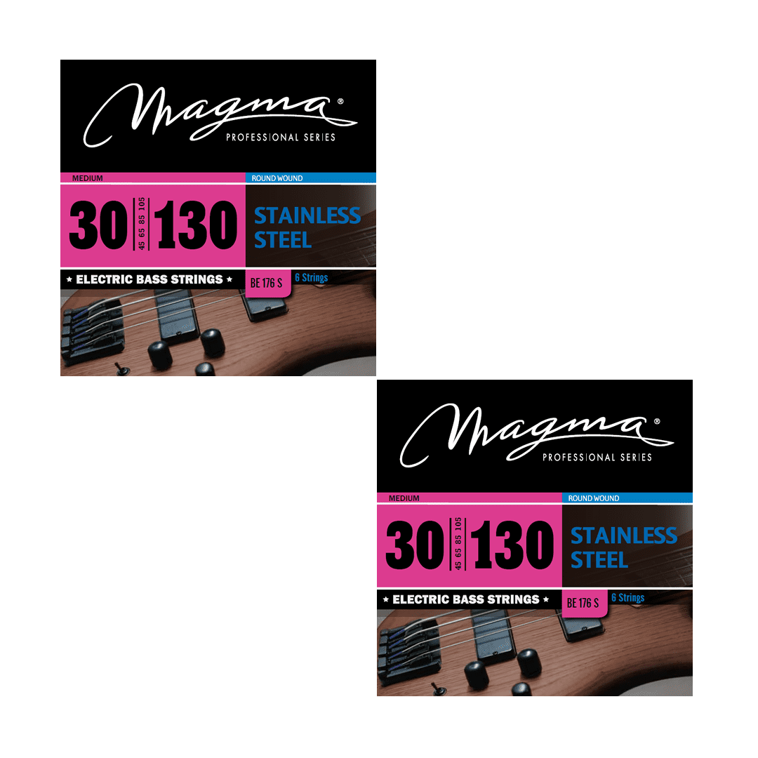 Magma Electric Bass Strings Medium - Stainless Steel Round Wound - Long ...
