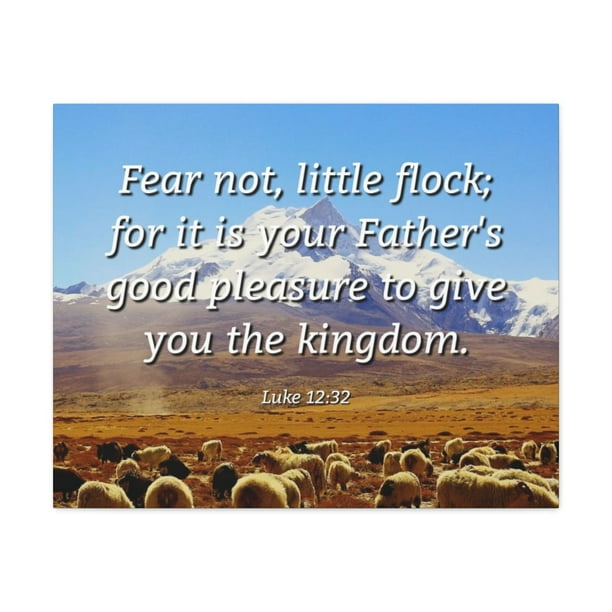 Scripture Walls Fear Not Little Flock Luke 12:32 Bible Verse Canvas ...