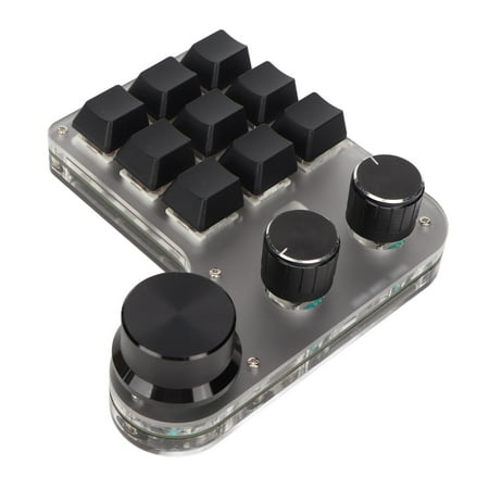 Macro Keyboard, Mini Custom Keypad, 9 Keys 3 Knobs Programmable RGB ...