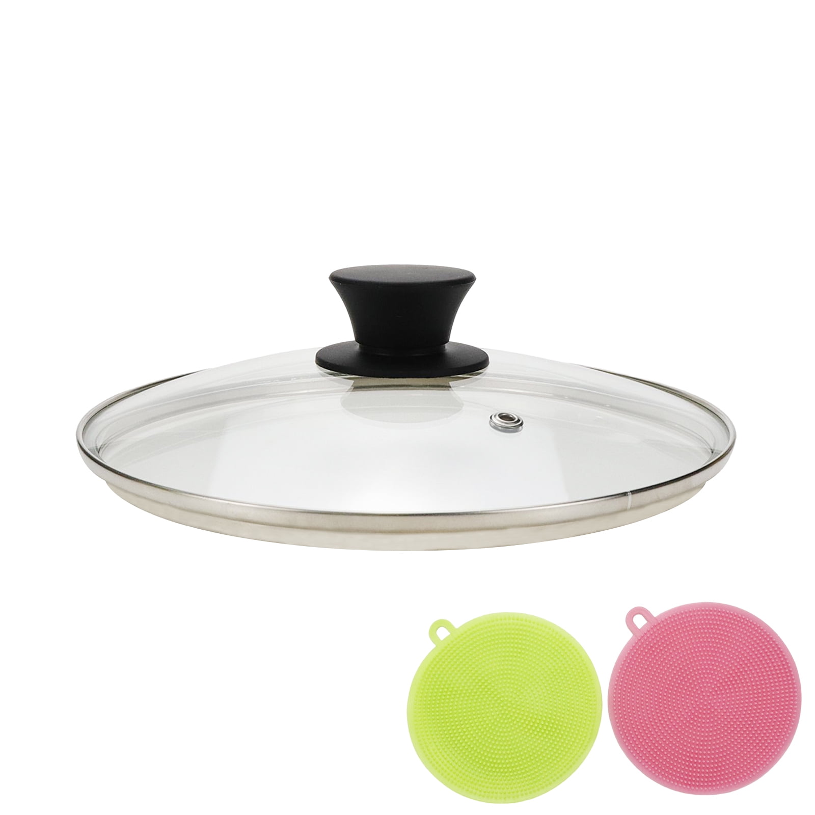 LC LICTOP Household Lid with Lid Knob Griddles Glass Cover Anti-Sild ...