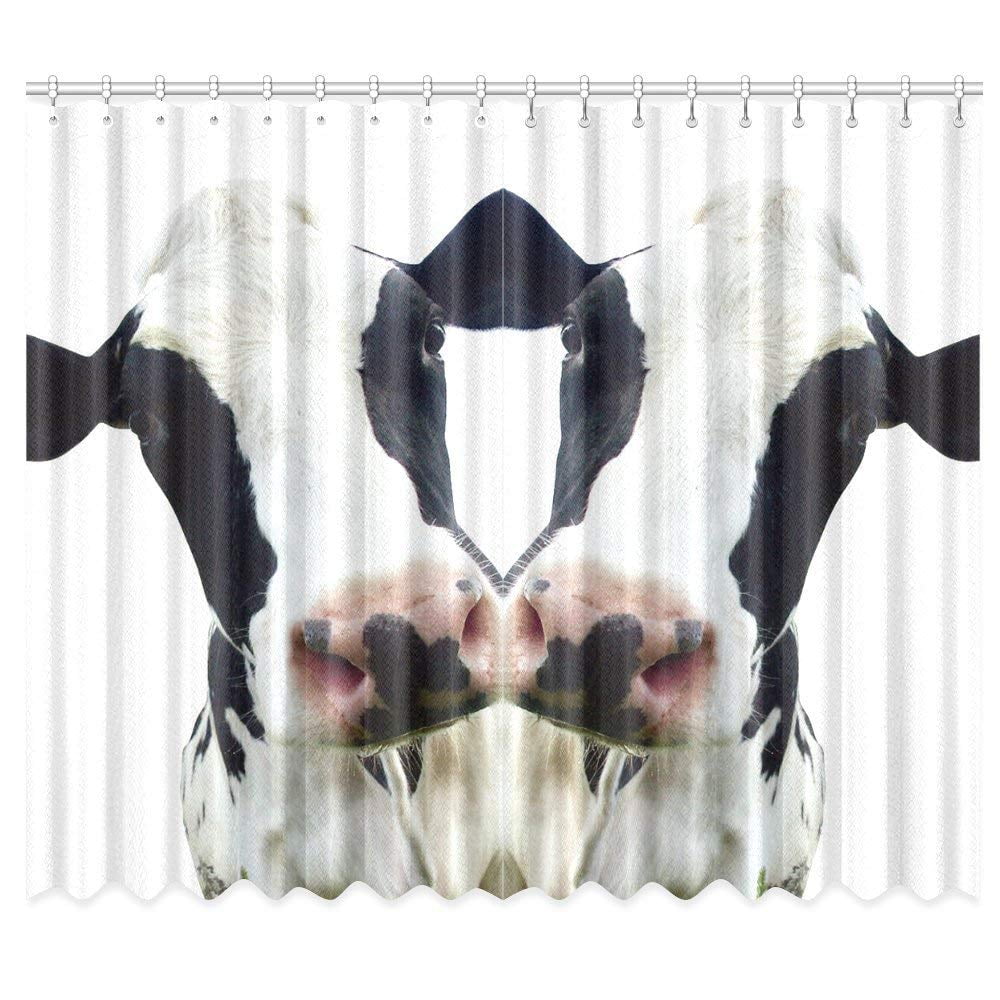 CADecor Cute Cow Window Curtain Window Treatments Kitchen Curtains ...