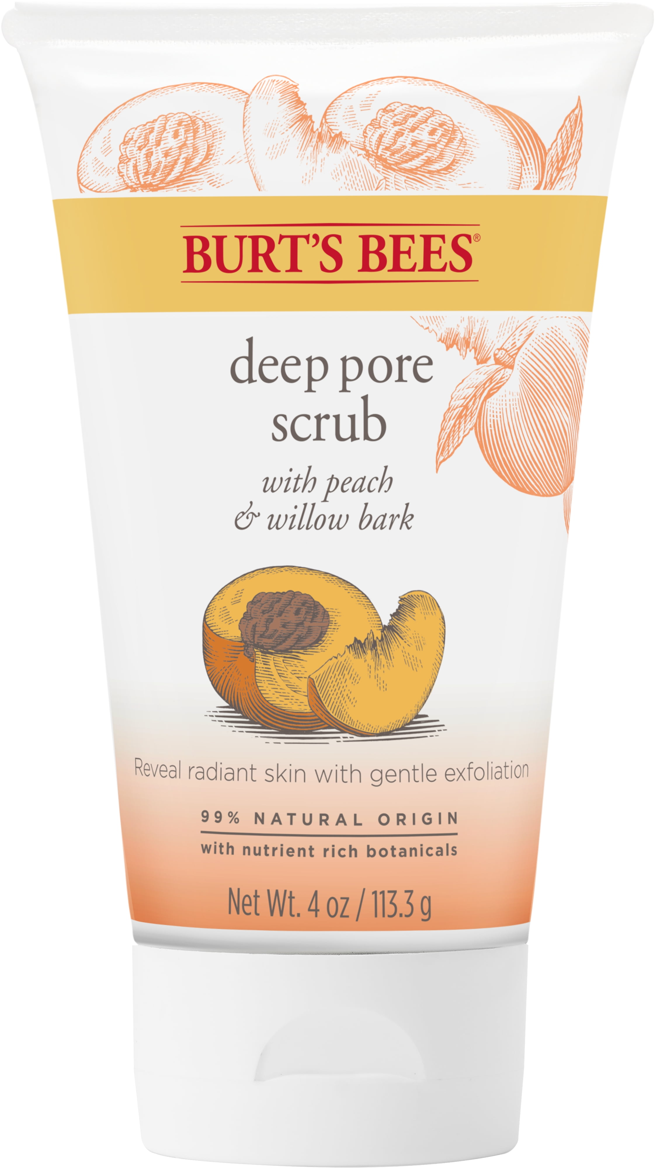 Burt s Bees Peach And Willow Bark Deep Pore Scrub Exfoliating Facial burt-s-bees-peach-and-willow-bark-deep-pore-scrub-exfoliating-facial