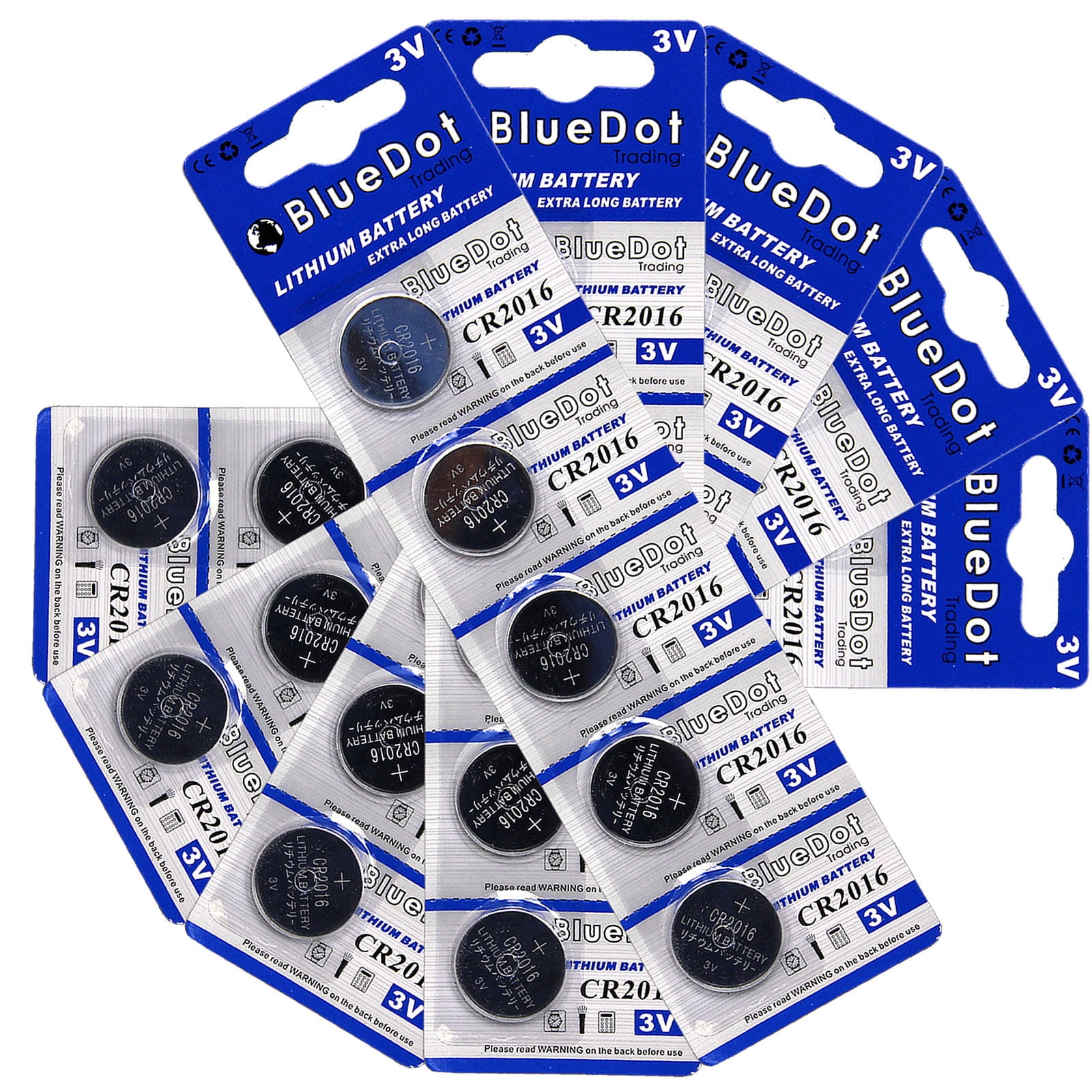 BlueDot Trading CR2016 (also known as CR5000LC) Lithium Manganese ...
