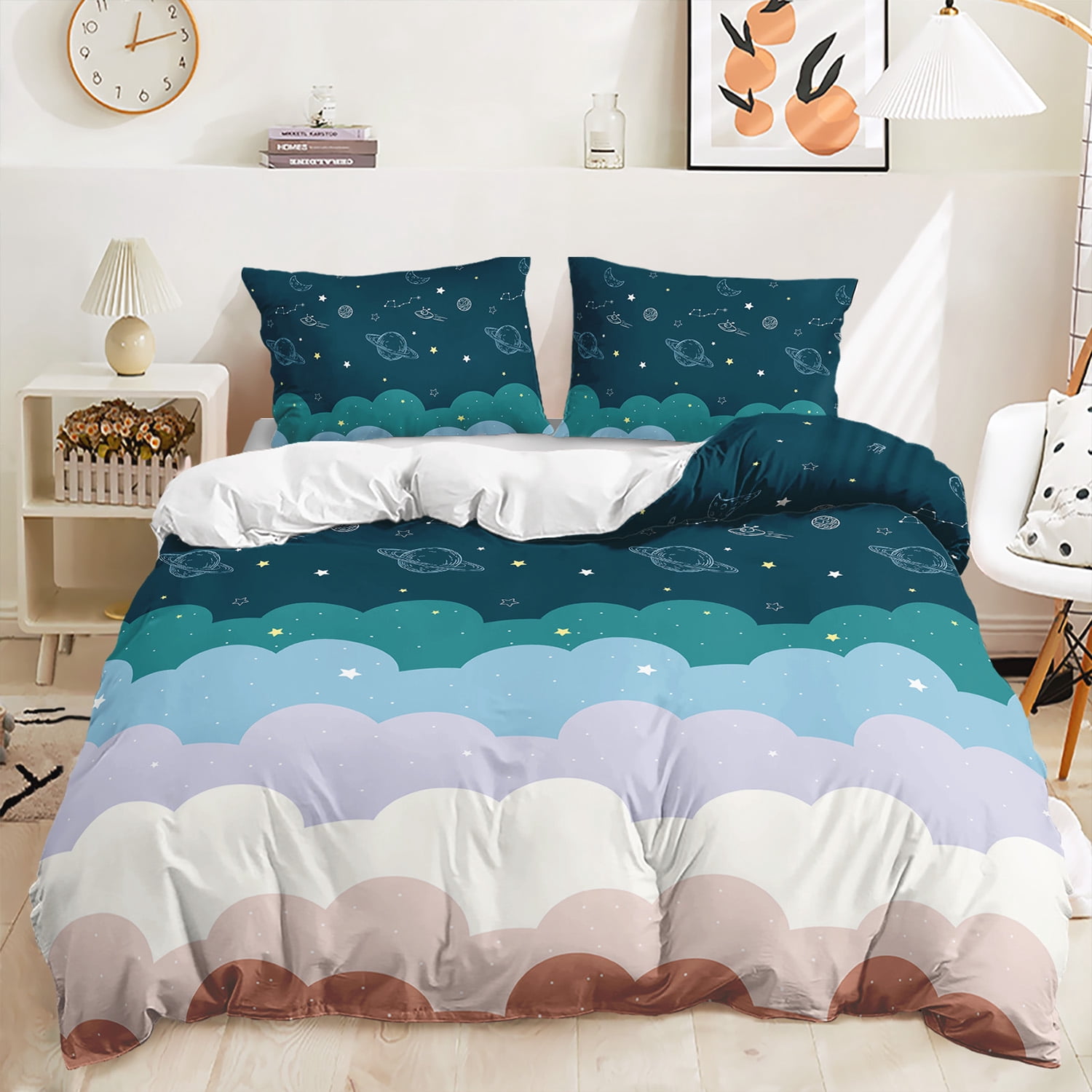 Hosima 3-piece 3D Digital Printing Quilt Cover Full-scale Beautiful ...