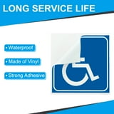 Uxcell 3x3 Inch Handicap Sign Stickers, Vinyl Accessible Sign Disabled ...