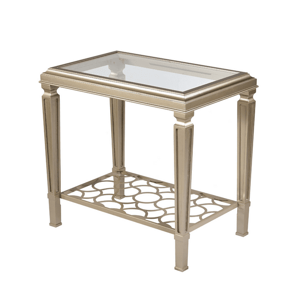 HomeBelongs Athena Champagne Gold Rectangle Side / End table - Walmart.ca
