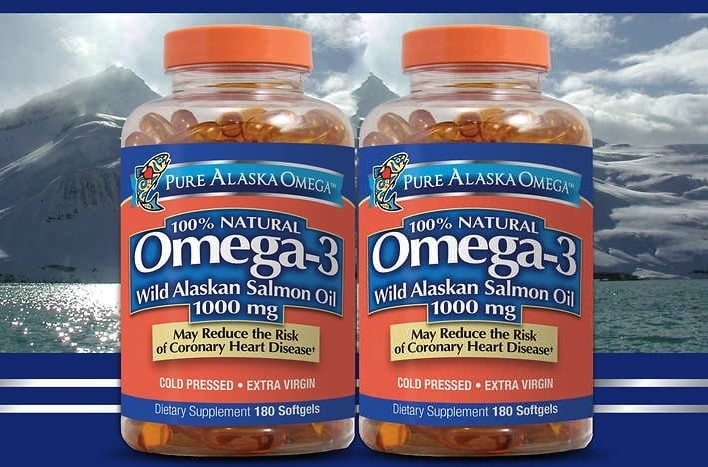 (2 Pack) Pure Alaska Omega-3 Wild Alaskan Salmon Oil Softgels, 1000 Mg ...