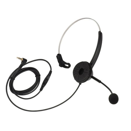 Monaural Headset, Black Ergonomic Single Sided Business Headset Volume ...