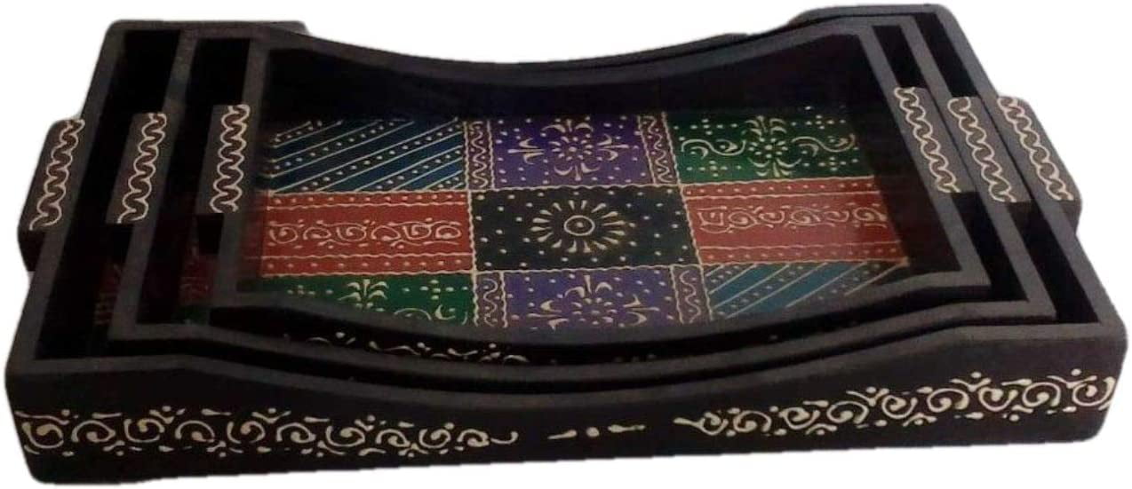 India Meets India Handicraft Wooden Serving Tray Serving Platter, Best ...