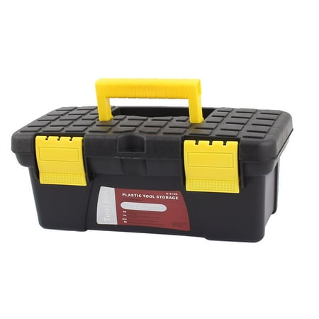 Electrician Engineer Plastic Dual Layers Tools Storage Box Black Yellow ...