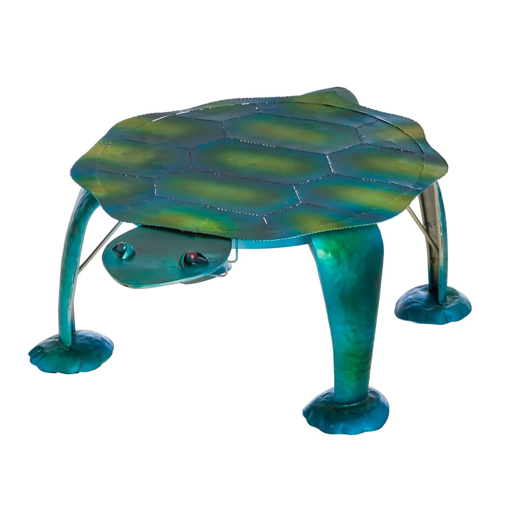 Cape Craftsmen Sea Turtle Handmade Metal Patio Side Table - Walmart.com ...