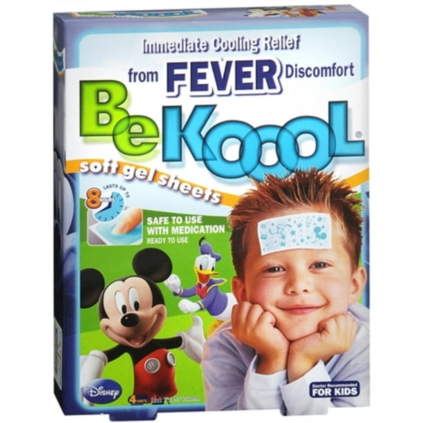 Be Koool Gel Sheets For Kids Fever 4 Each (Pack of 2) - Walmart.com ...