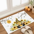 Bees Dwarfs Door Mat Yellow Sunflowers Branch Spring Floral Plant Non ...