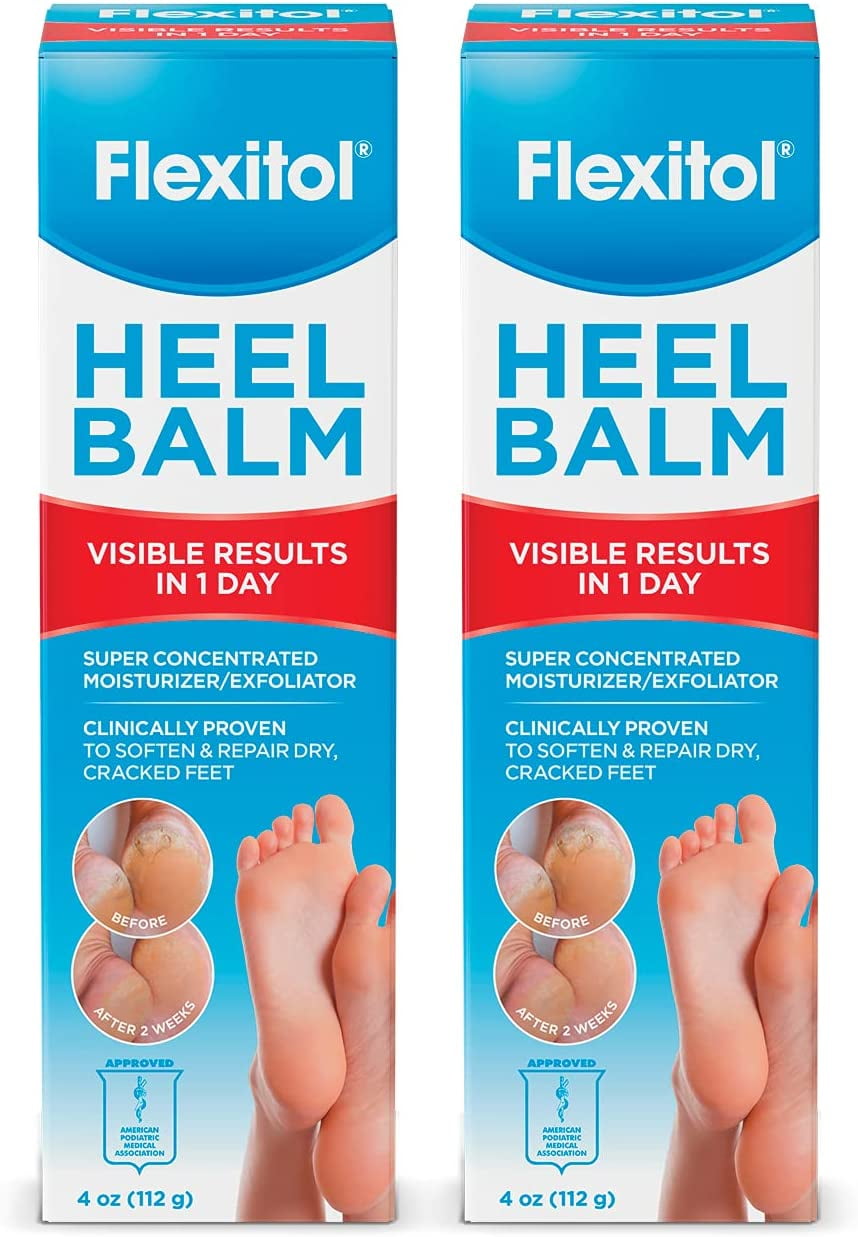 Flexitol Heel Balm, Rich Moisturizing & Exfoliating Foot Cream, 4 Oz ...