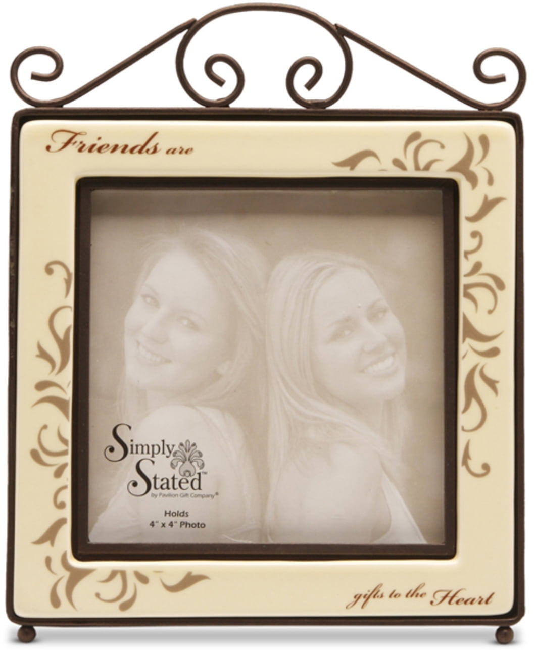 Simply Blessed Metal Scroll 4 x 4 picture frame "Love is a precious gift" - Walmart.com