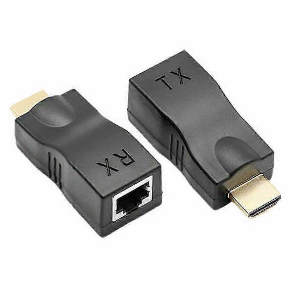 4K HDMI Extender over Cat6 LAN Adapter, 30m Range, Audio-Video Sync ...